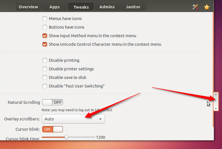 Overlay Scrollbar In Ubuntu 1310