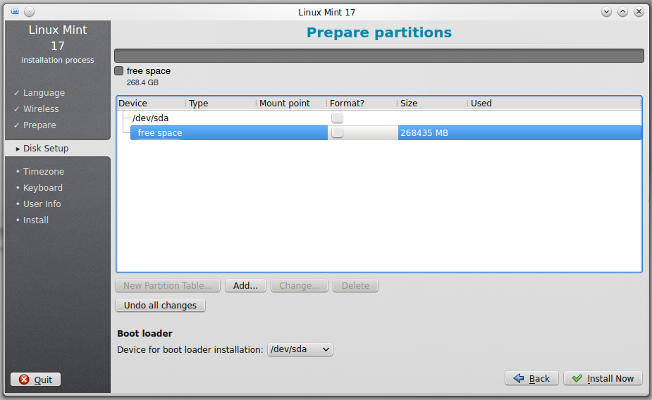 Manual disk partitioning guide for Linux Mint 17 KDE | LinuxBSDos.com