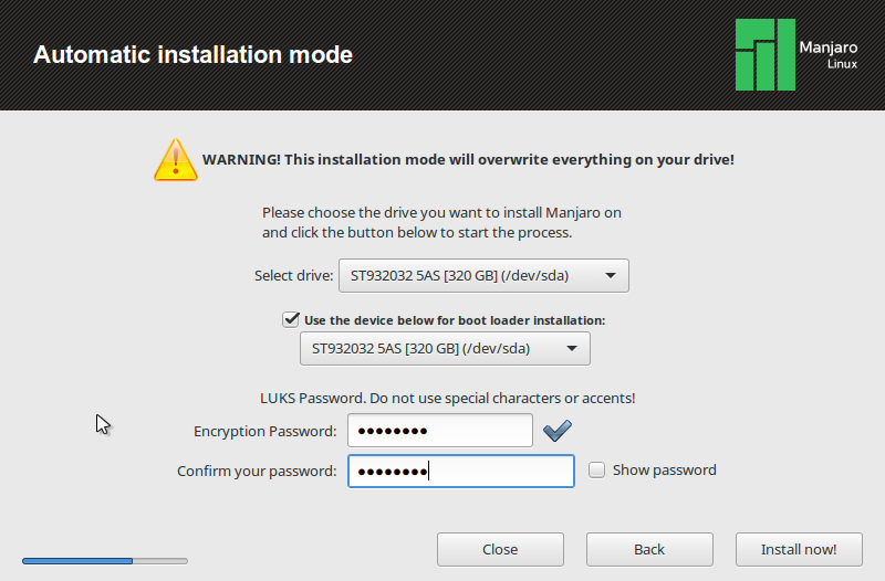 Install Netrunner Rolling 2015.11 on encrypted LVM using Thus | LinuxBSDos.com
